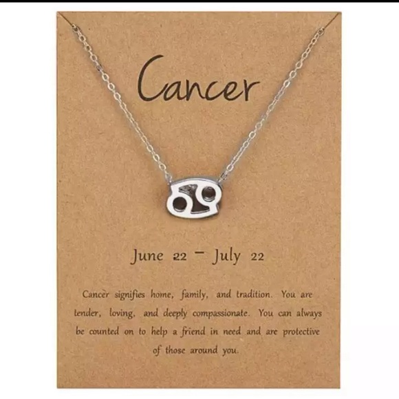 Jewelry | Cancer Zodiac Sign Astrology Silver Necklace | Poshmark